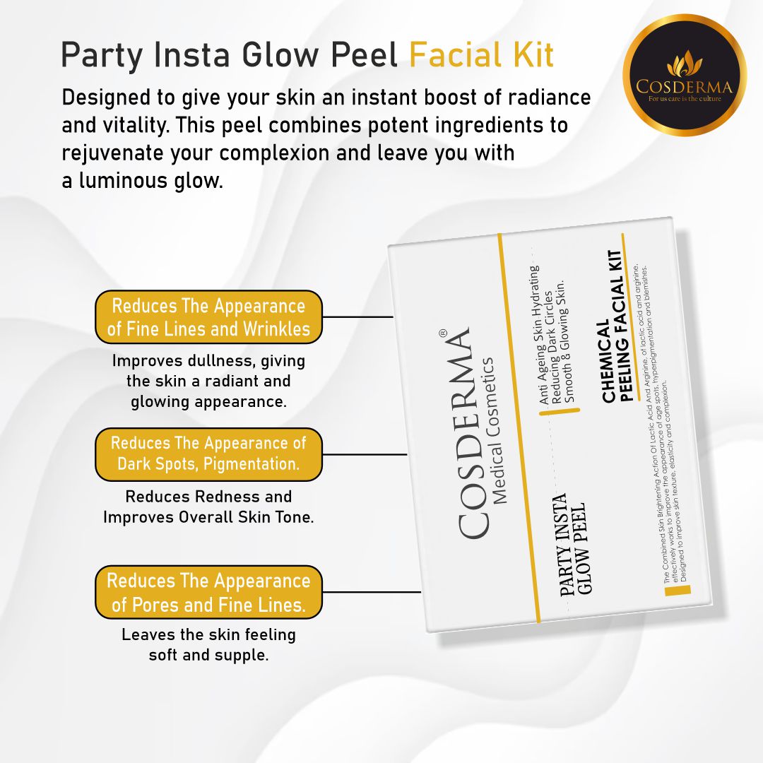 Cosderma Party Insta Glow Peel - Instant Radiance & Youthful Glow ...