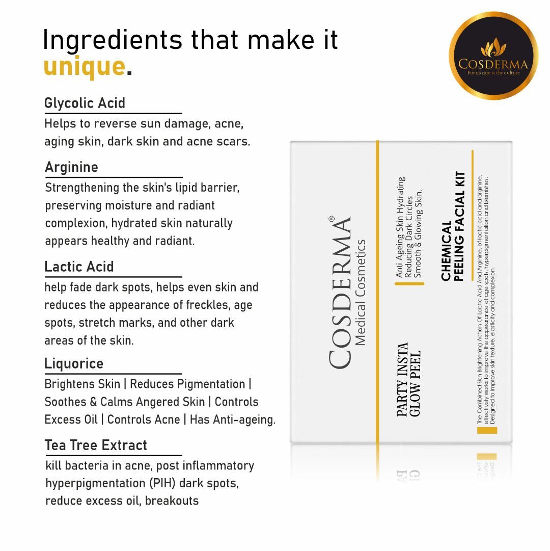 Cosderma Party Insta Glow Peel - Instant Radiance & Youthful Glow ...